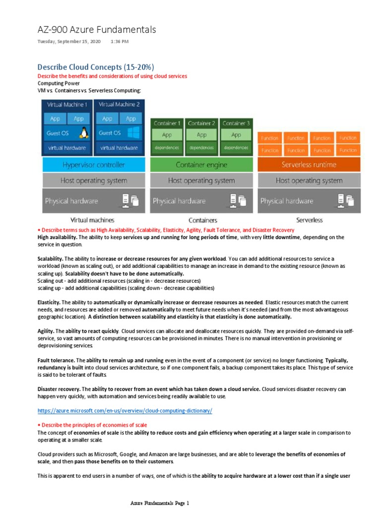 AZ-900 Azure Fundamentals Reviewer | PDF | Platform As A Service ...