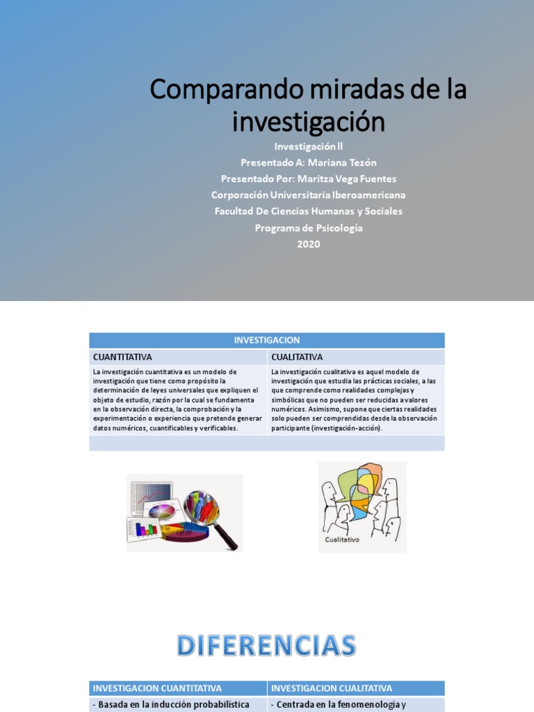 Comparando Miradas de La Investigación | PDF | Teoría | Razonamiento ...