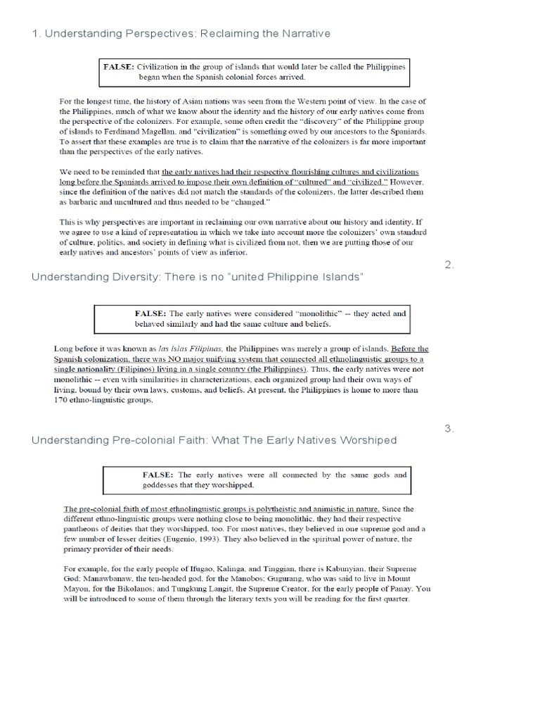 Understanding Perspectives: Reclaiming The Narrative | PDF