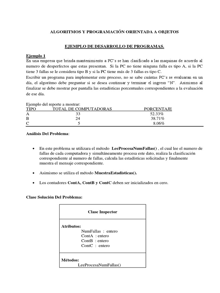 Ejemplo de Programas en Pseudocodigo PDF | PDF | Algoritmos | Objeto (informática)