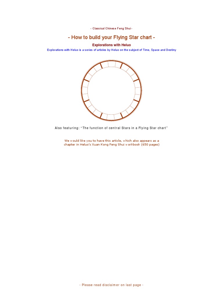 How To Build Your Flying Star Chart - Yoseph Yu | PDF | Compass | Feng Shui