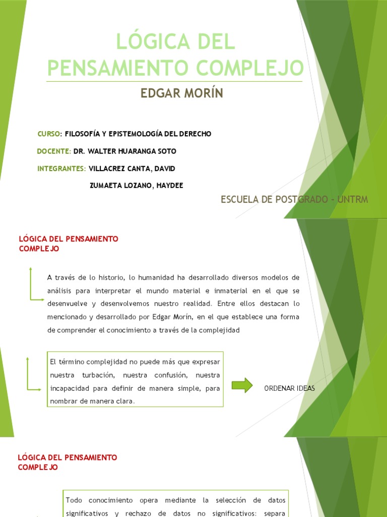 Pensamiento Complejo - Edgar Morín | PDF | Complejidad | Paradigma