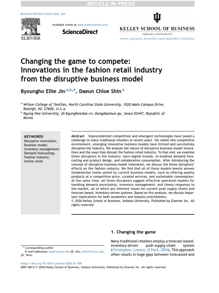 Changing The Game To Compete Innovations in The Fashion Retail Industry ...