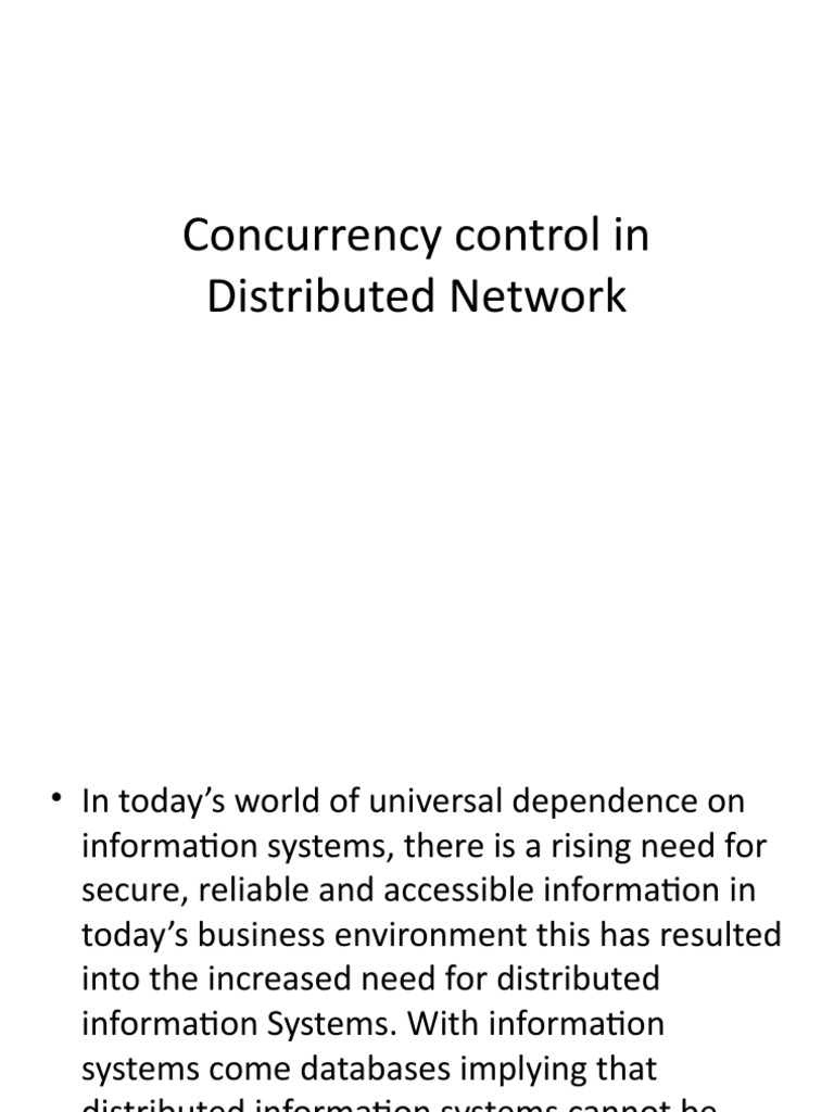 Concurrency Control in Distributed Network | PDF | Database Transaction | Databases