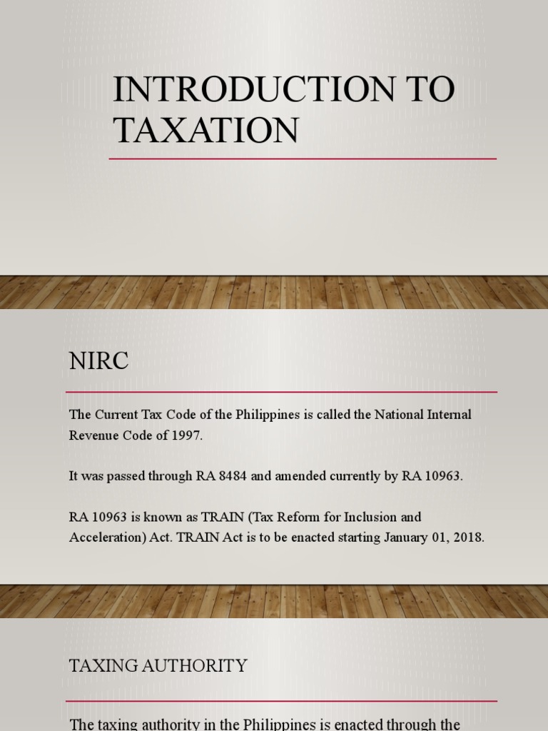 Introduction To Taxation | PDF | Double Taxation | Taxation In The ...