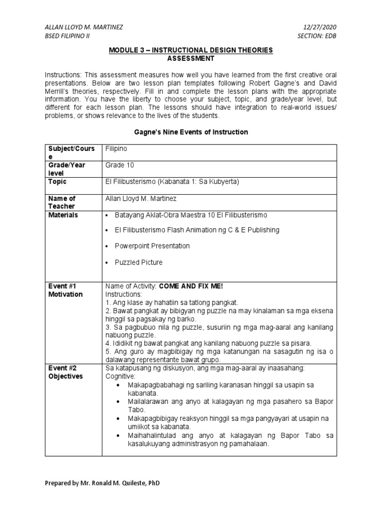 MODULE 3 - Performance Task (1) (MARTINEZ) | PDF