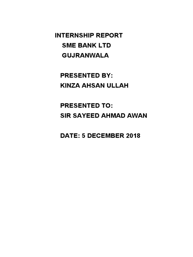Internship Report Final | Download Free PDF | Small And Medium Sized ...