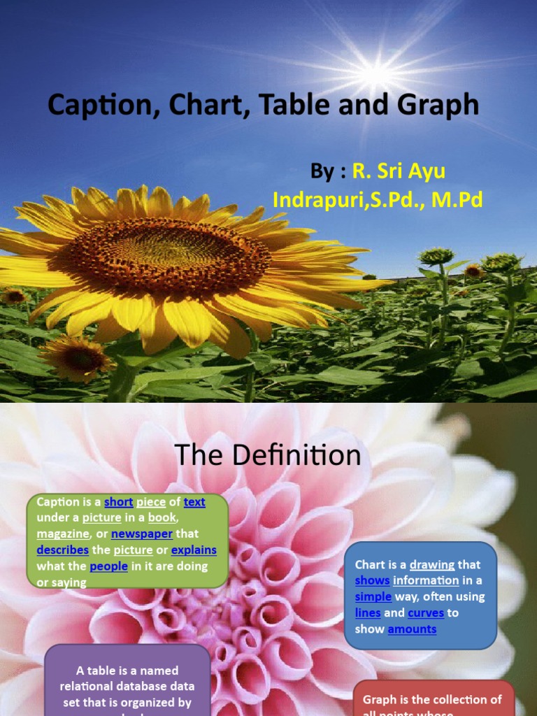 Caption, Chart, Table and Graph | PDF
