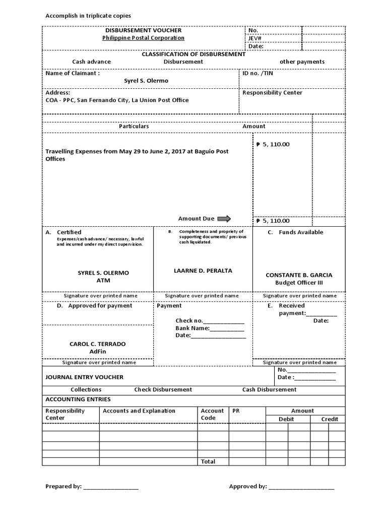 Accomplish in Triplicate Copies | PDF | Payments | Services (Economics)