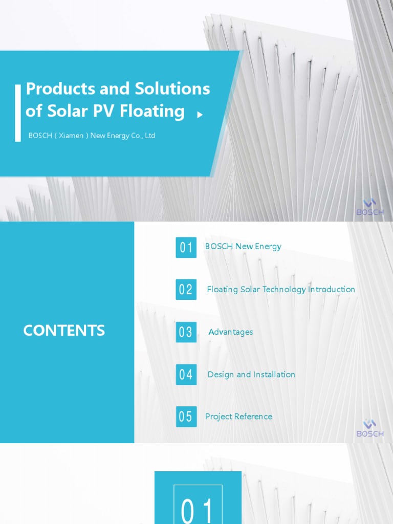 Bosch Floating Solar Solutions Overview | PDF | Solar Panel ...