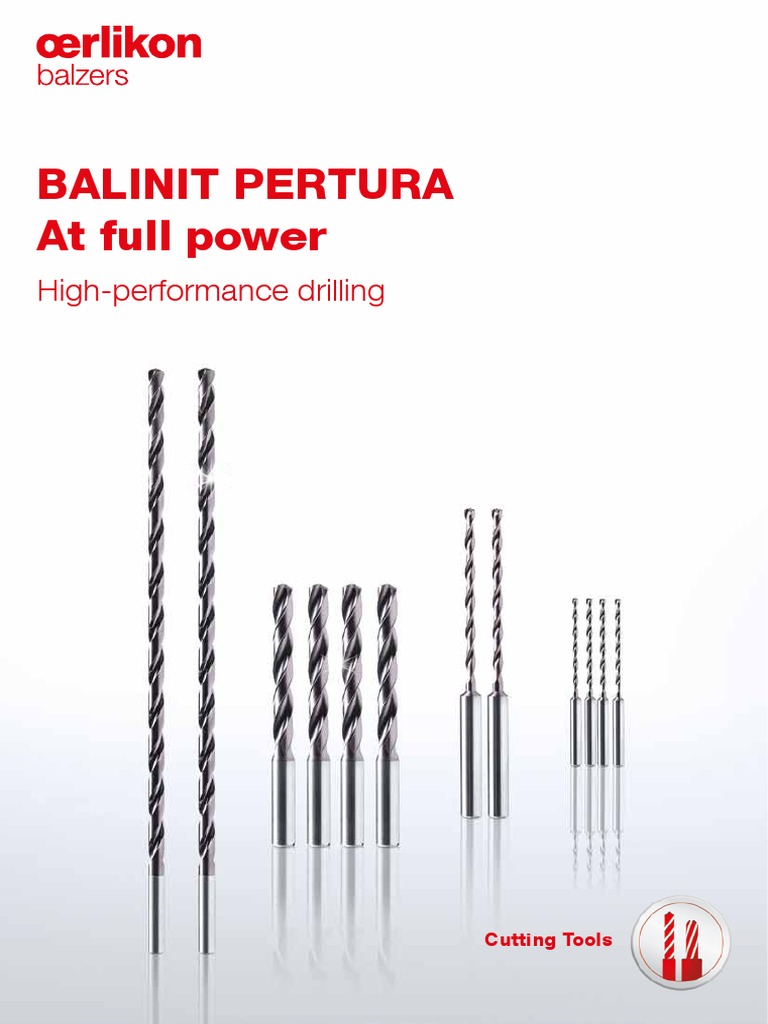 Balinit Pertura at Full Power: High-Performance Drilling | PDF ...