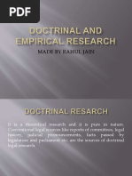 Doctrinal and Non Doctrinal Research | PDF | Precedent | Qualitative ...