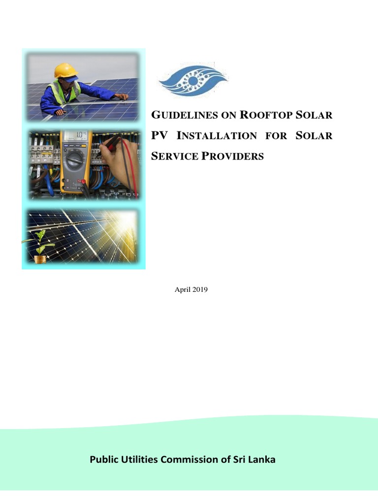 Guideline For Solar PV System Installation For Solar Providers April ...