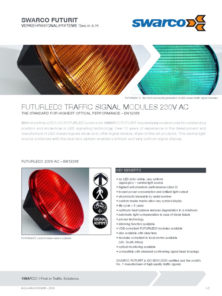 SWARCO FUTURIT - FUTURLED3 230 V English | PDF | Electrical Engineering ...