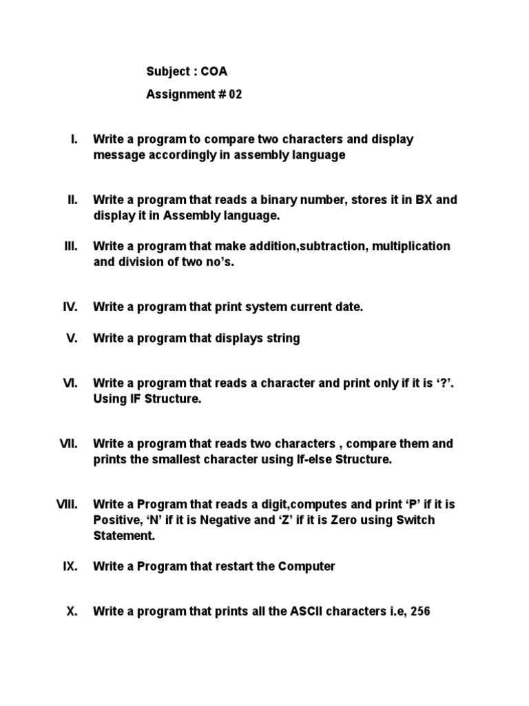COA Assignment 2 | PDF