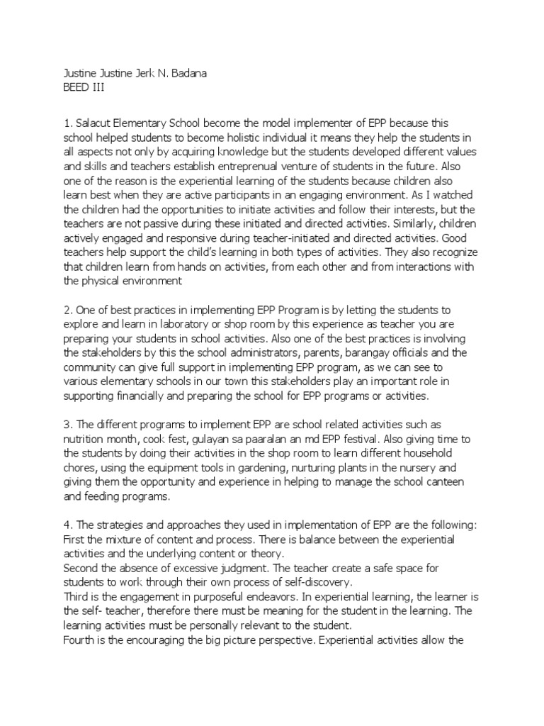 Activity 2 in EPP | PDF | Education Theory | Teachers