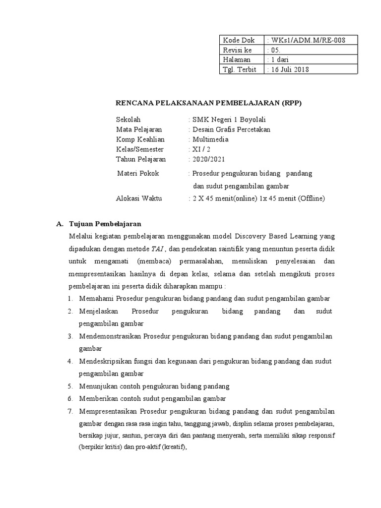 KD. 4. Menerapkan Prosedur Pengukuran Bidang Pandang Dan Sudut ...
