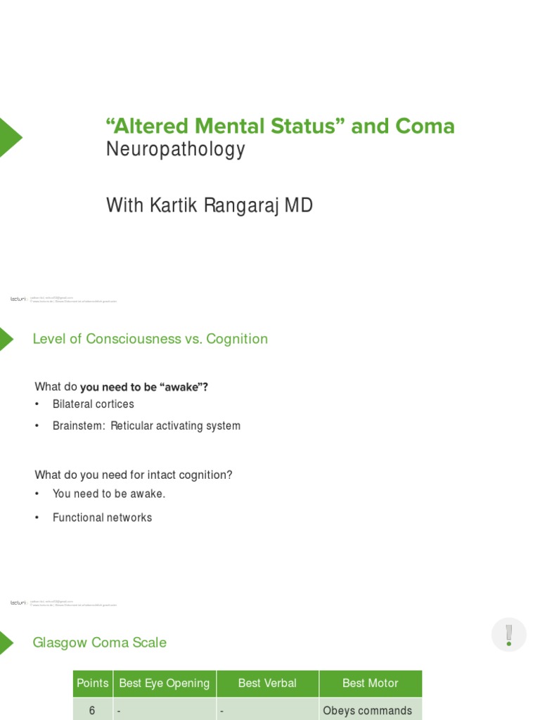 Neuropathology With Kartik Rangaraj MD | PDF | Coma | Brainstem