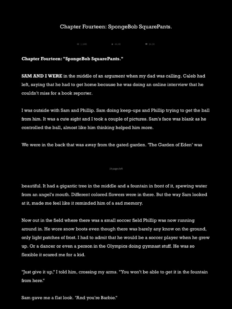 Chapter Fourteen: "Spongebob Squarepants." | PDF | Poetry