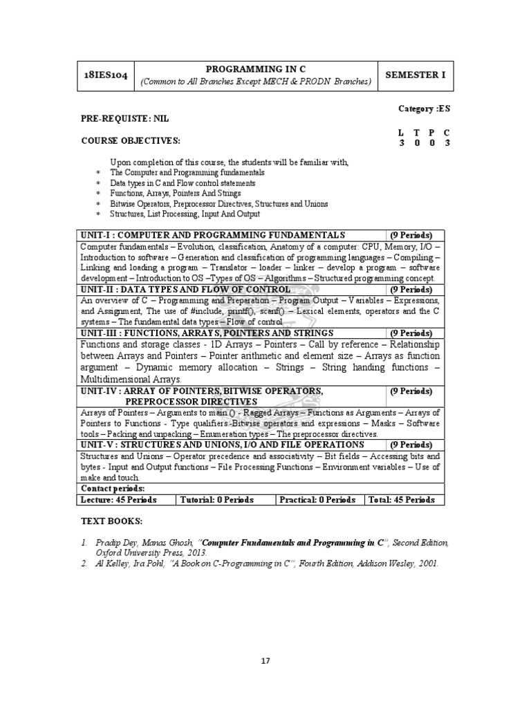 Programming in C | Download Free PDF | Pointer (Computer Programming ...