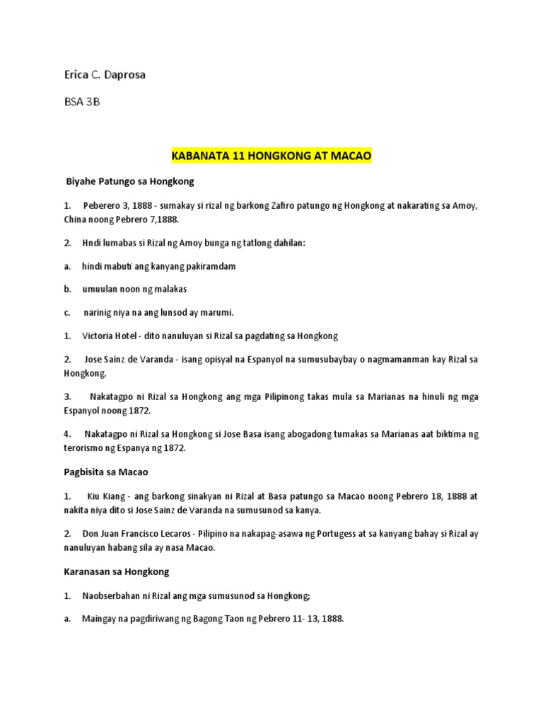 Kabanata 11-14 | PDF