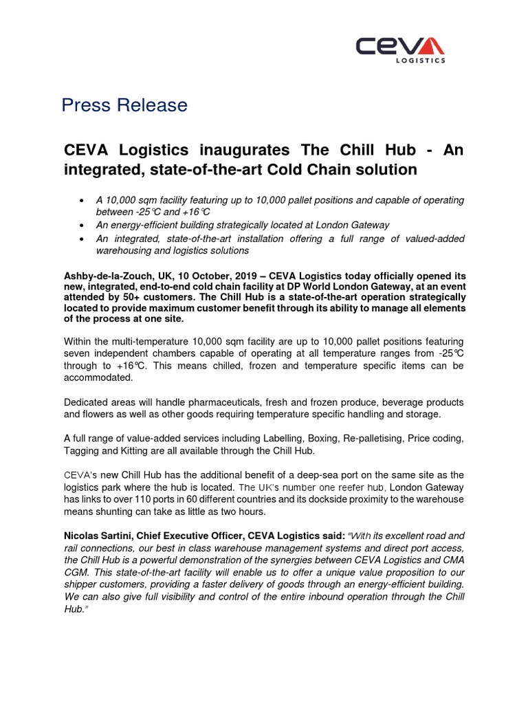 Chill Hub Launches New End-To-End Concept FINAL | PDF