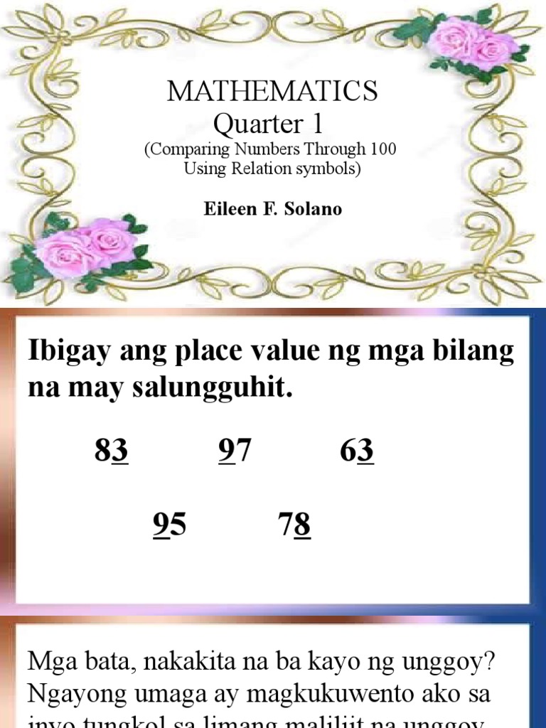 MATH Q1 Comparing Numbers | PDF