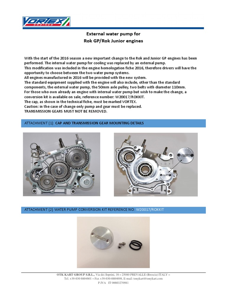 Vortex Senior Rok&Junior Rok 2016 Upgrade | PDF