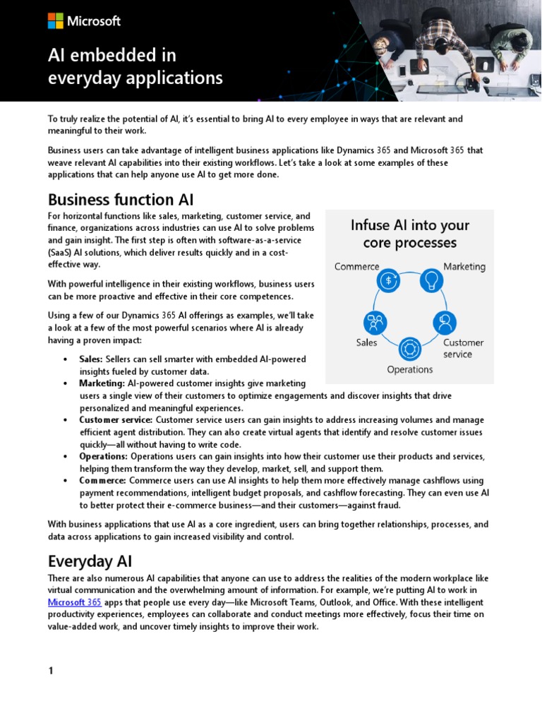 AI Embedded in Everyday Applications | PDF | Microsoft Outlook ...