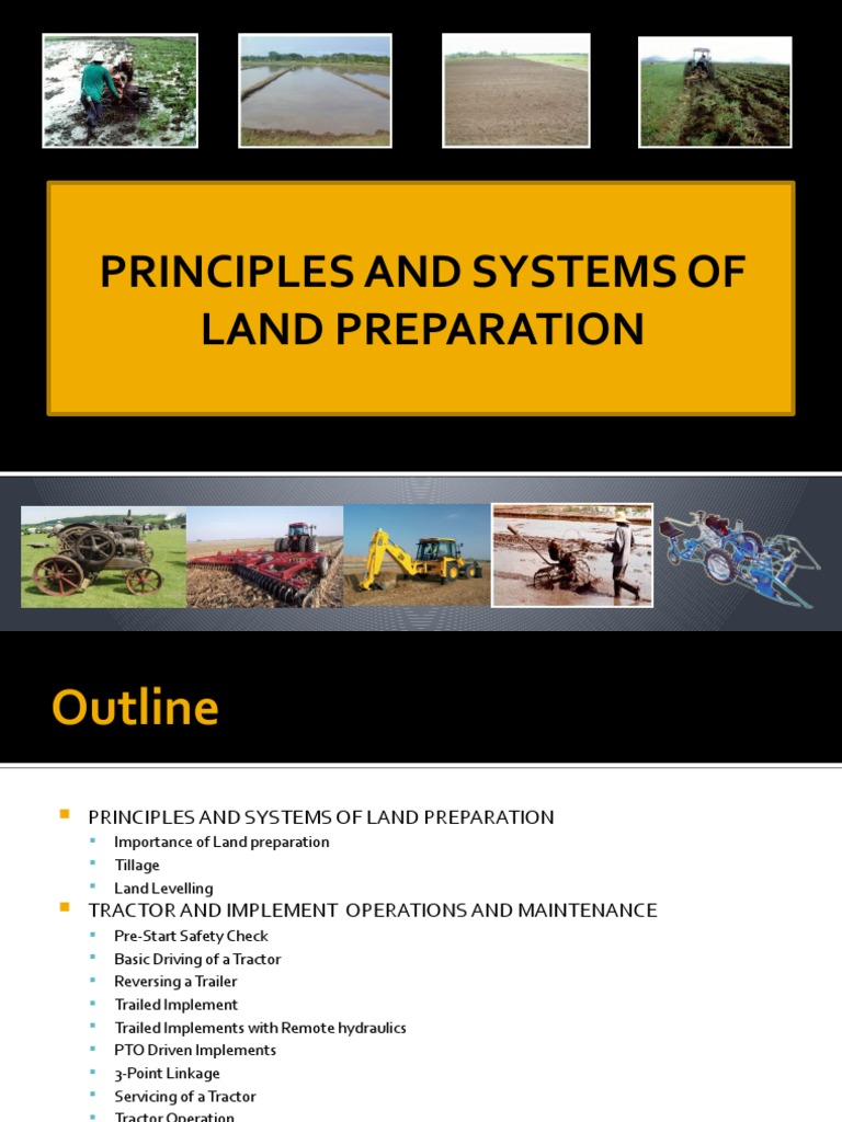Principles and Systems of Land Preparation | PDF | Tractor | Tillage