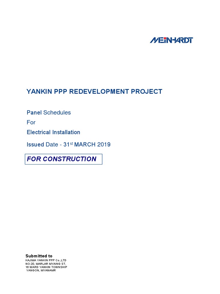 Load Schedule (For Construction) | PDF | Electrical Wiring | Power ...