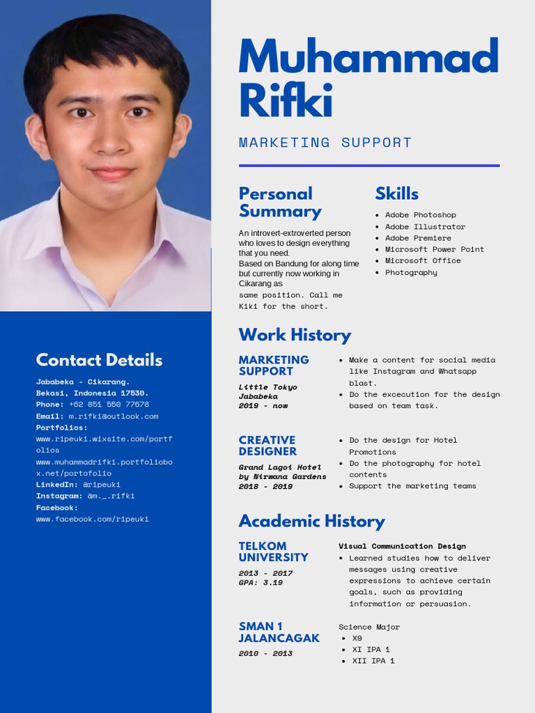 Muhammad Rifki Resume + Portfolios 2020 PDF | PDF | Communication ...