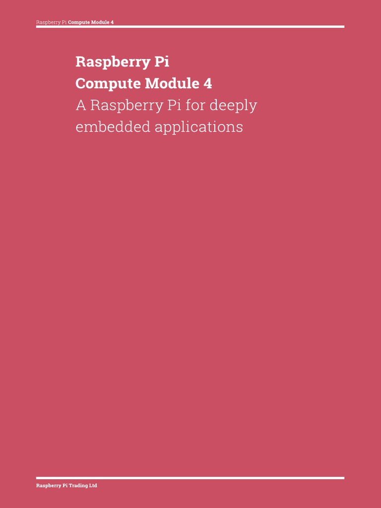 cm4 Datasheet | PDF | Raspberry Pi | Information And Communications Technology