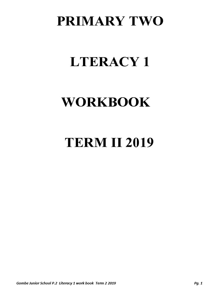 Literacy 1 P 2 WORK BOOK TERM 2 2019 PDF | PDF | Seed | First Aid