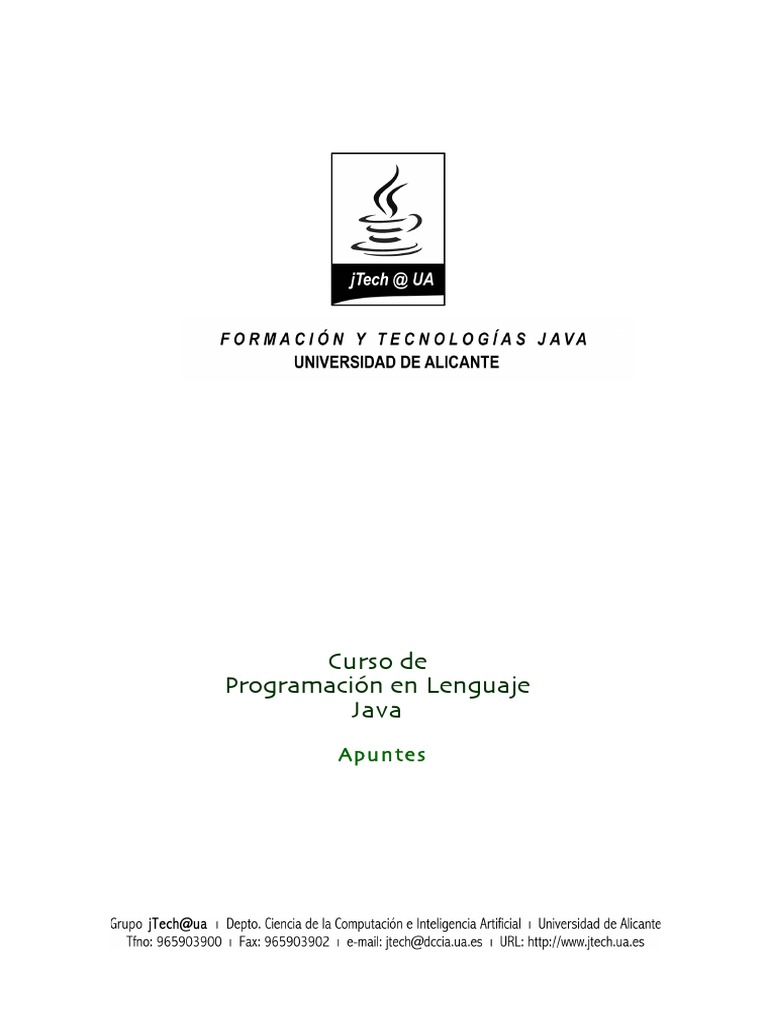 Curso Java Descargar Gratis Pdf Java Lenguaje De Programación 6256