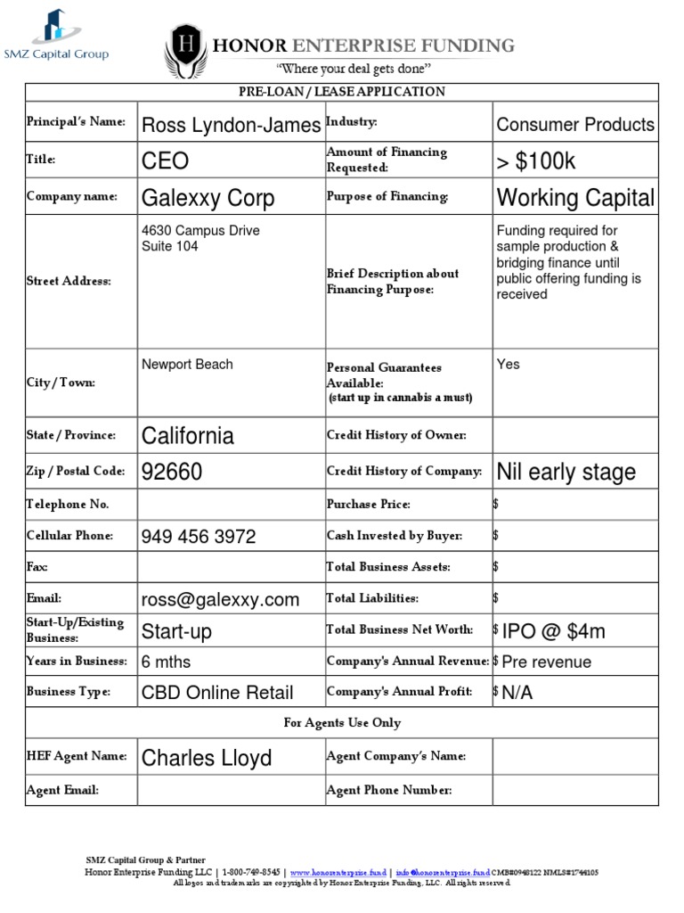 SMZ - HEF Funding Application - 2 | PDF | Credit | Finance & Money ...