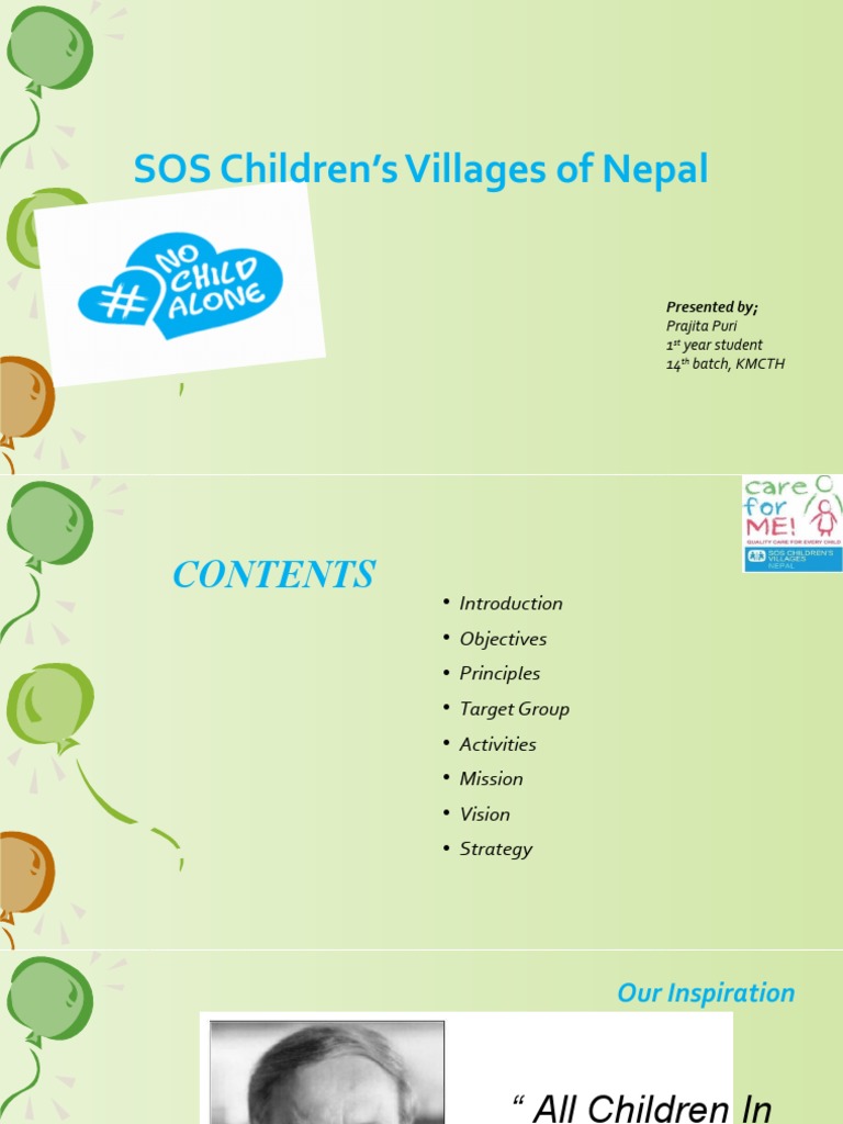 SOS Children's Villages of Nepal: Presented by | PDF | Family | Caregiver