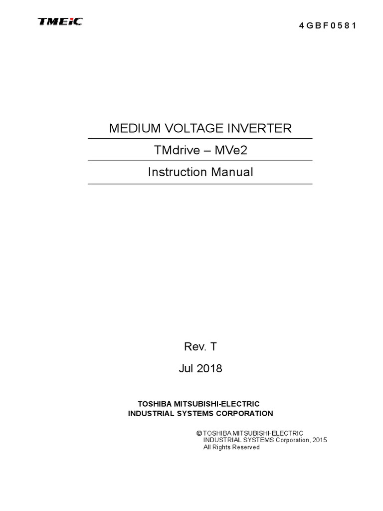 4GBF0581 - MEDIUM VOLTAGE INVERTER TMdrive-MVe2 Instruction Manual PDF | PDF | Power Supply ...