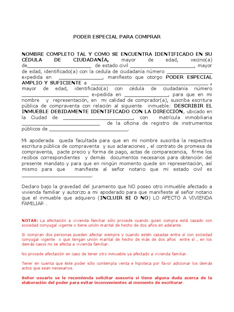 Poder Especial para Comprar | PDF | Ley común | Justicia