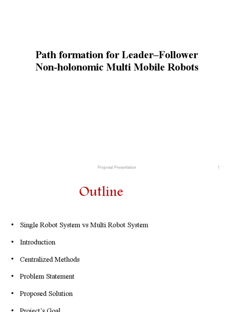 Path Formation For Leader-Follower Non-Holonomic Multi Mobile Robots | PDF | Robot | Robotics