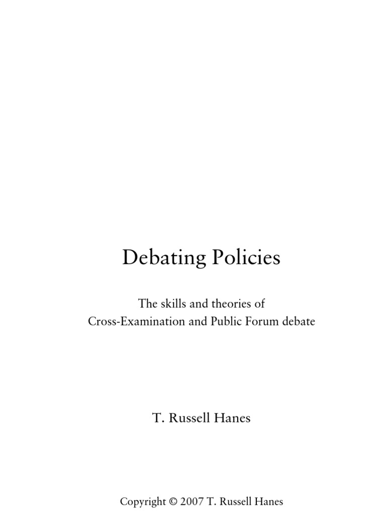 CX Debate Handbook | PDF | Public Sphere | Decision Making
