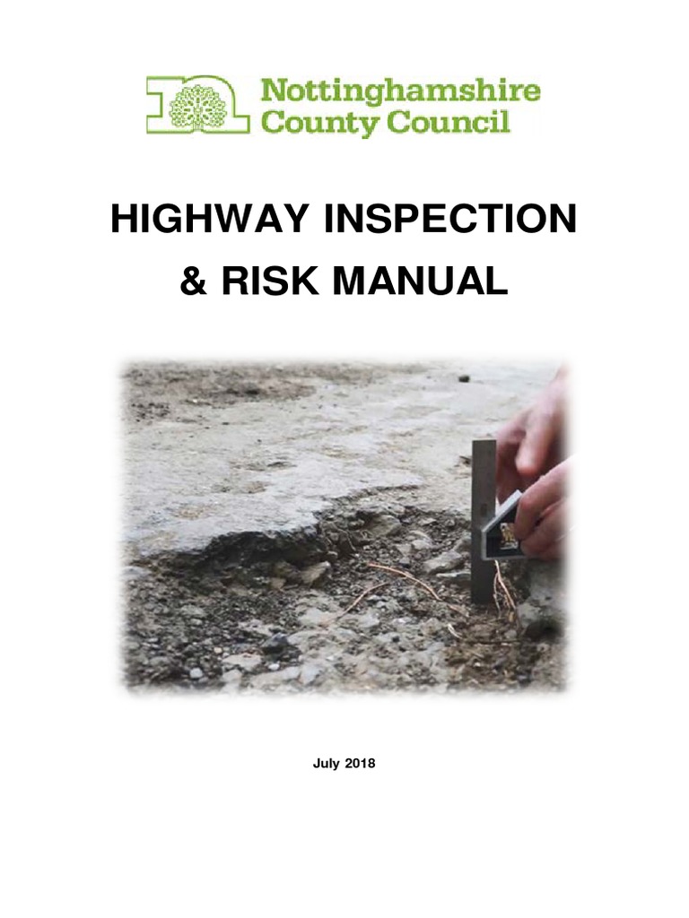 Highway Inspection Risk Manual 2018 | PDF | Risk | Hazards