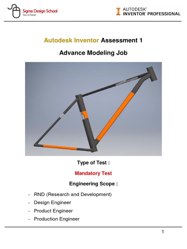 Autodesk Inventor Assessment 1 | PDF
