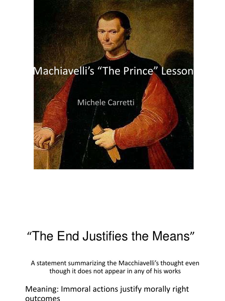 Machiavelli's "The Prince" Lesson: Michele Carretti | PDF