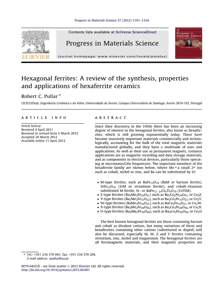 Hexaferrites | PDF | Magnetization | Carbon Nanotube