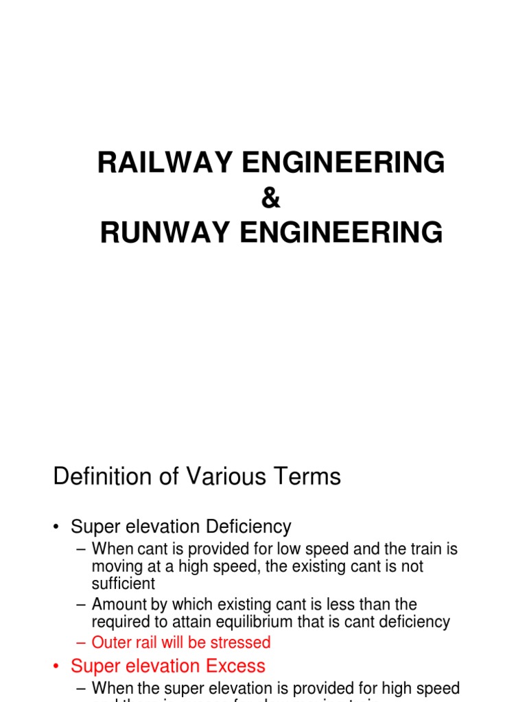 Railway Engineering & Runway Engineering | PDF | Track (Rail Transport ...