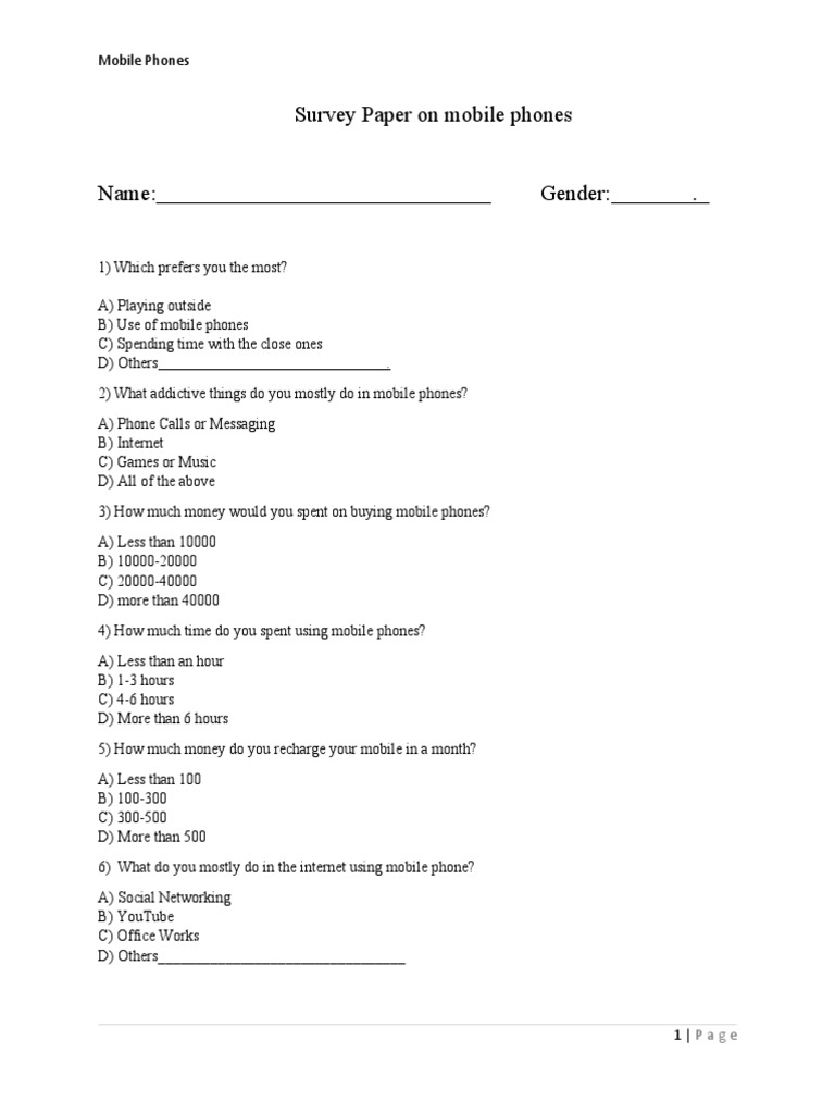 Eng 105 Survey Paper | PDF | Social Science