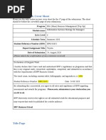 BPP Coursework Cover Sheet Template | PDF | Career & Growth