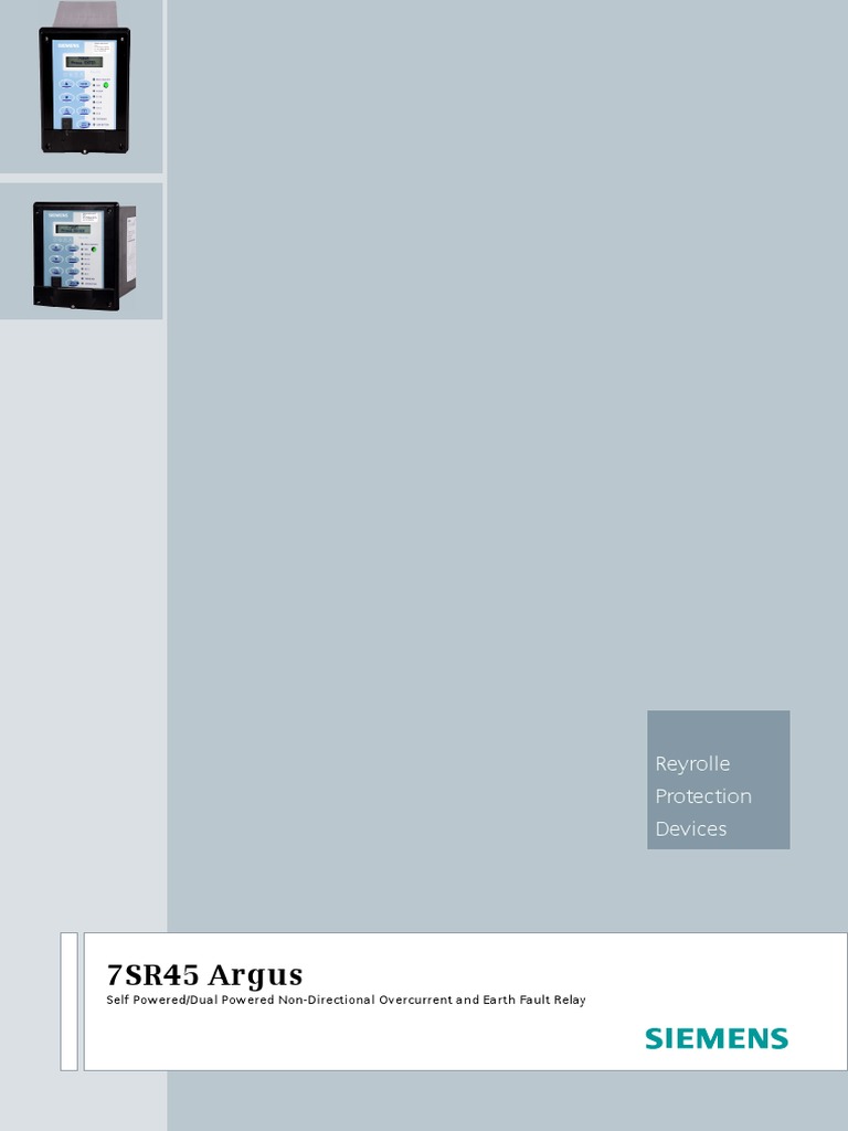 7SR45 Argus: Reyrolle Protection Devices | PDF | Logic Gate | Power Supply