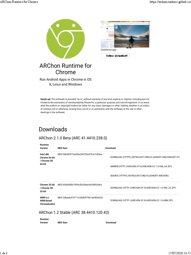 ARChon Runtime For Chrome | PDF | 64 Bit Computing | Android (Operating ...